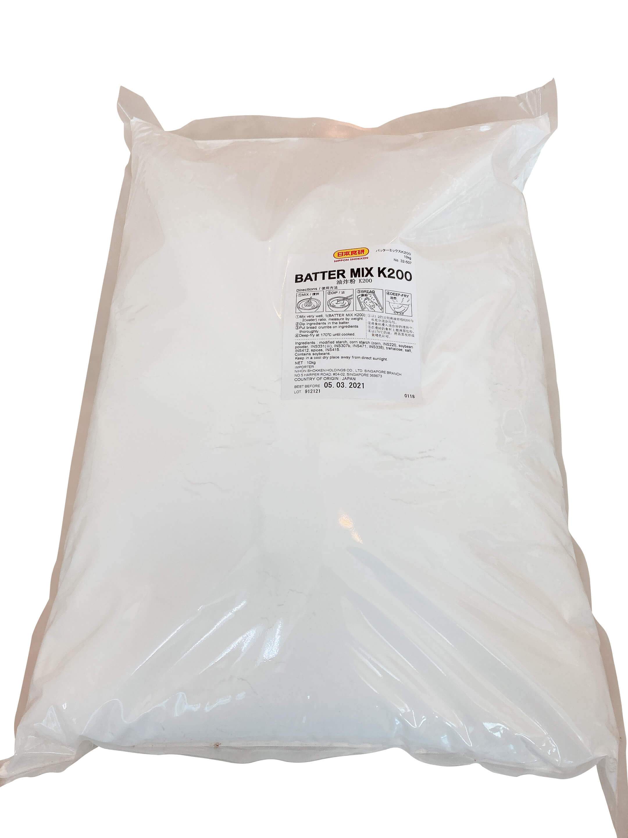 NIHONSHOKKEN BATTER MIX-K200 [BATTER MIX] 10KG | Rice/Millet/Flour ...